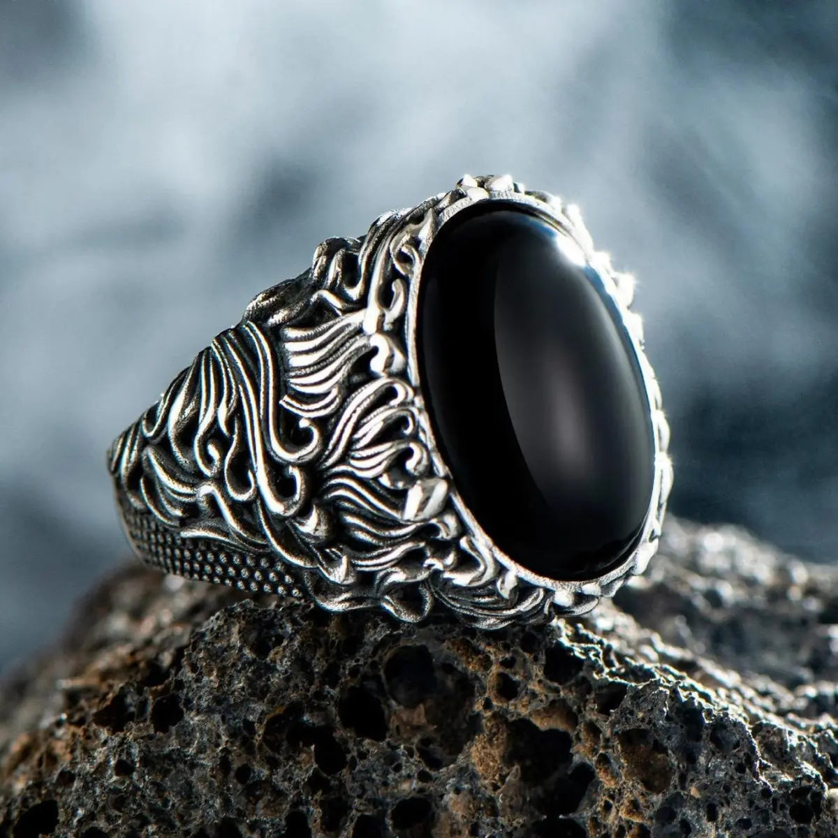 TURKISH STYLE BLACK ONYX RING – ShinnyArts