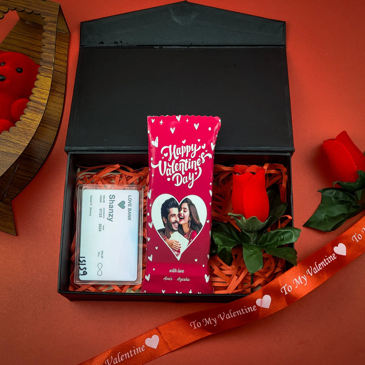 Mini Valentine Box (Love Bank Wallet Card & Custom Chocolate Bar ...