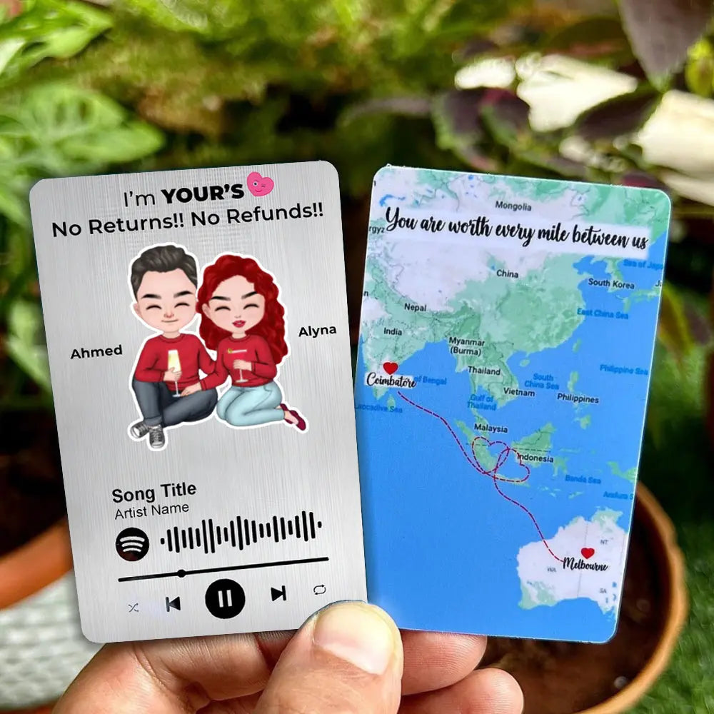 Couple's Long-Distance Love Tune Wallet Card – ShinnyArts